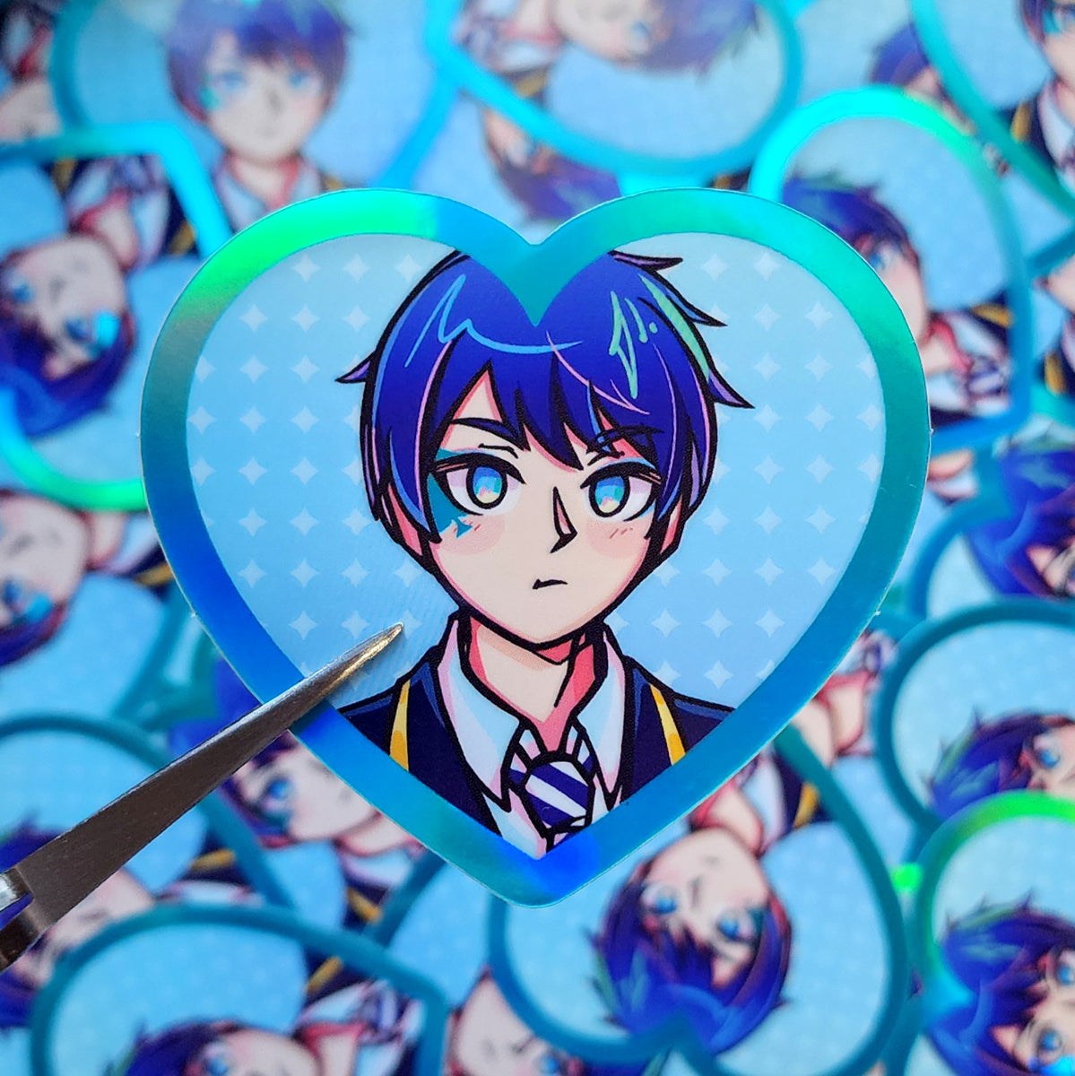 TWST - Deuce Holo Heart Sticker – Mintybytes