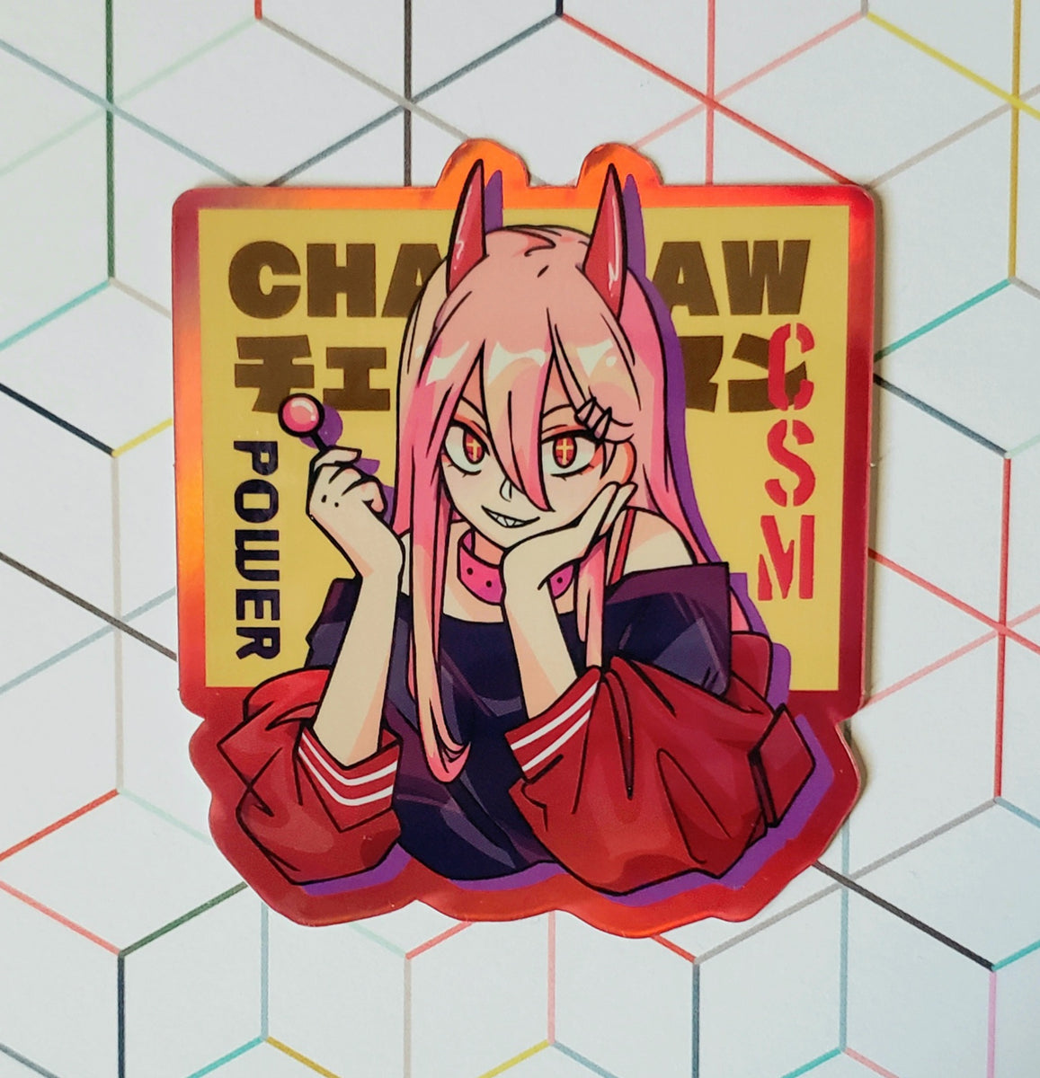 CSM - Power Holographic Sticker – Mintybytes